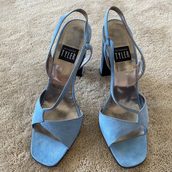 Richard Tyler | Shoes | Vintage Richard Tyler Couture Baby Blue Suede ...